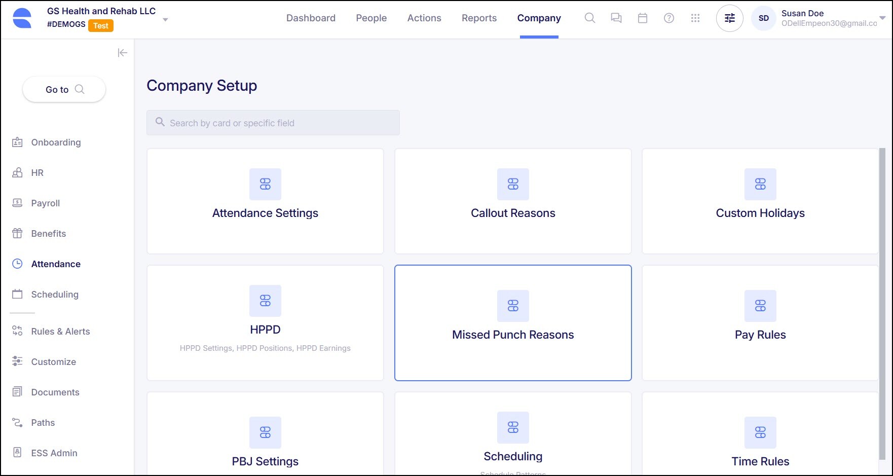 Time & Attendance - Missed Punch Reasons