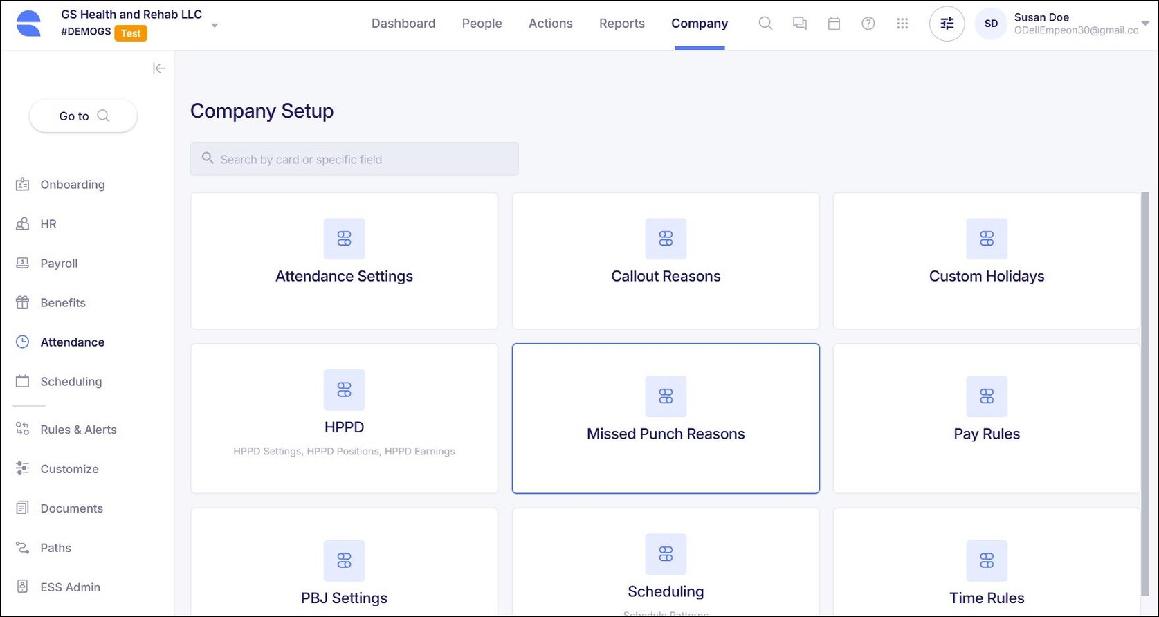 Time & Attendance - Missed Punch Reasons