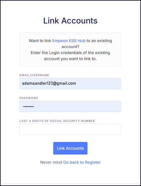 Linking ESS Accounts