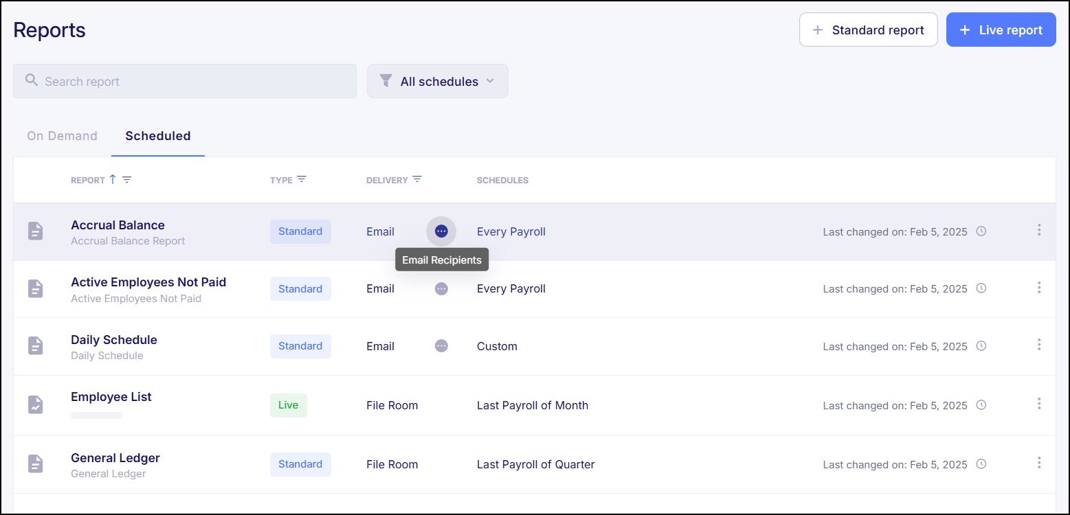 Reports in Empeon Workforce