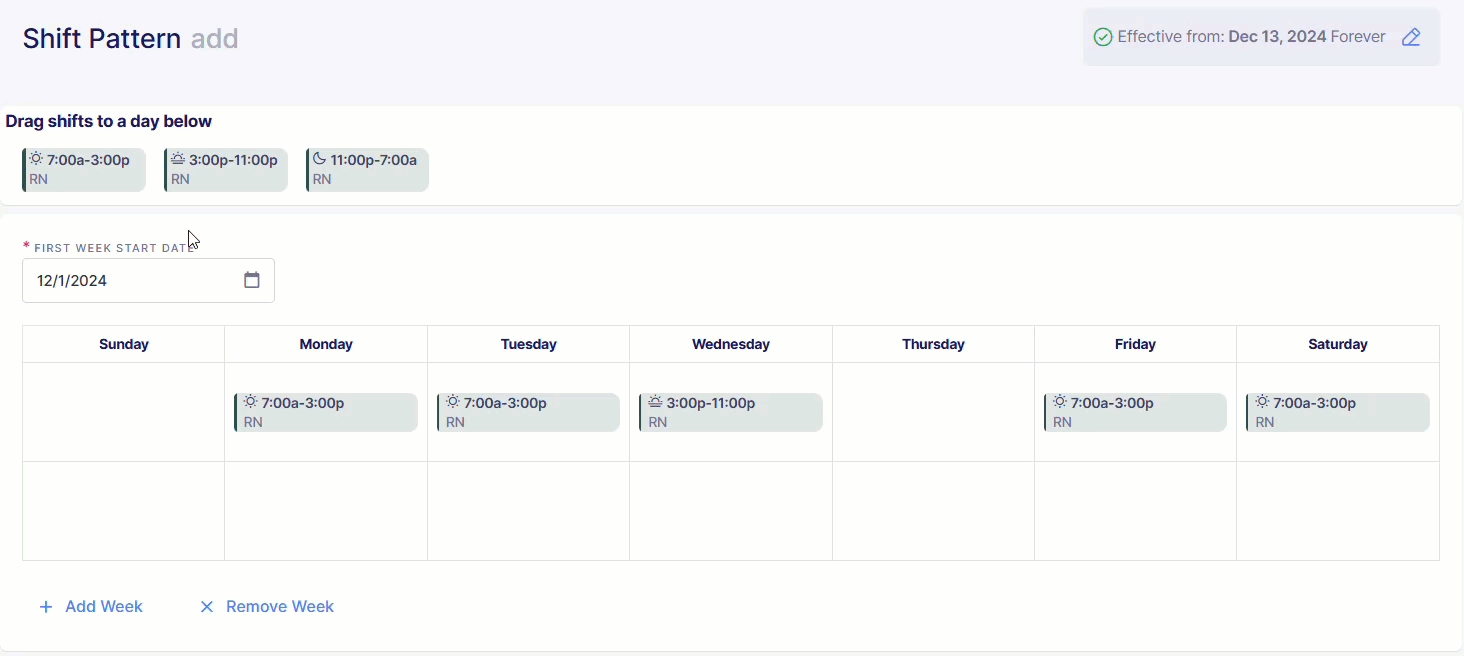 Shift Schedule Patterns