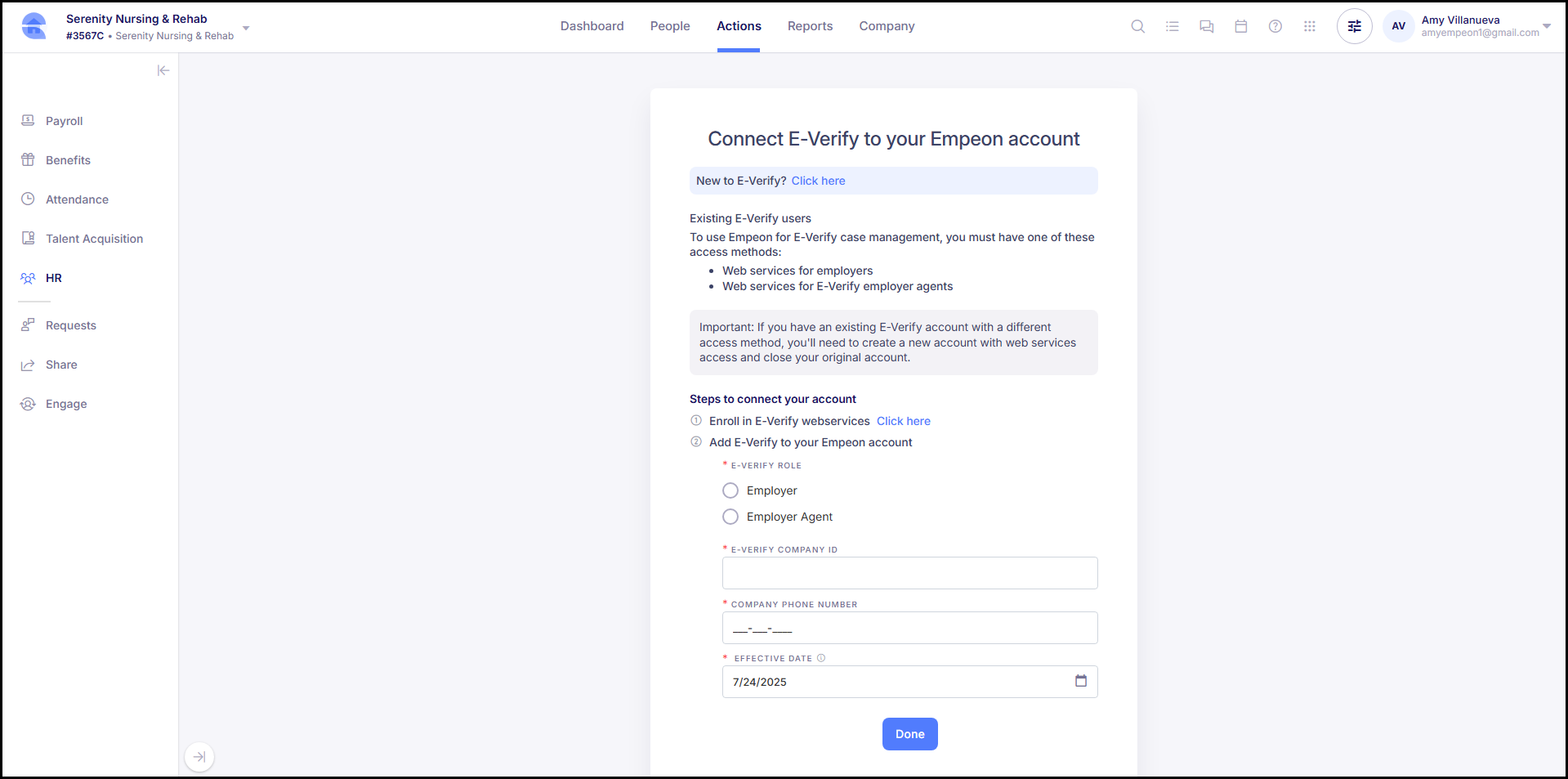 E-Verify (Employment Verification) Integration