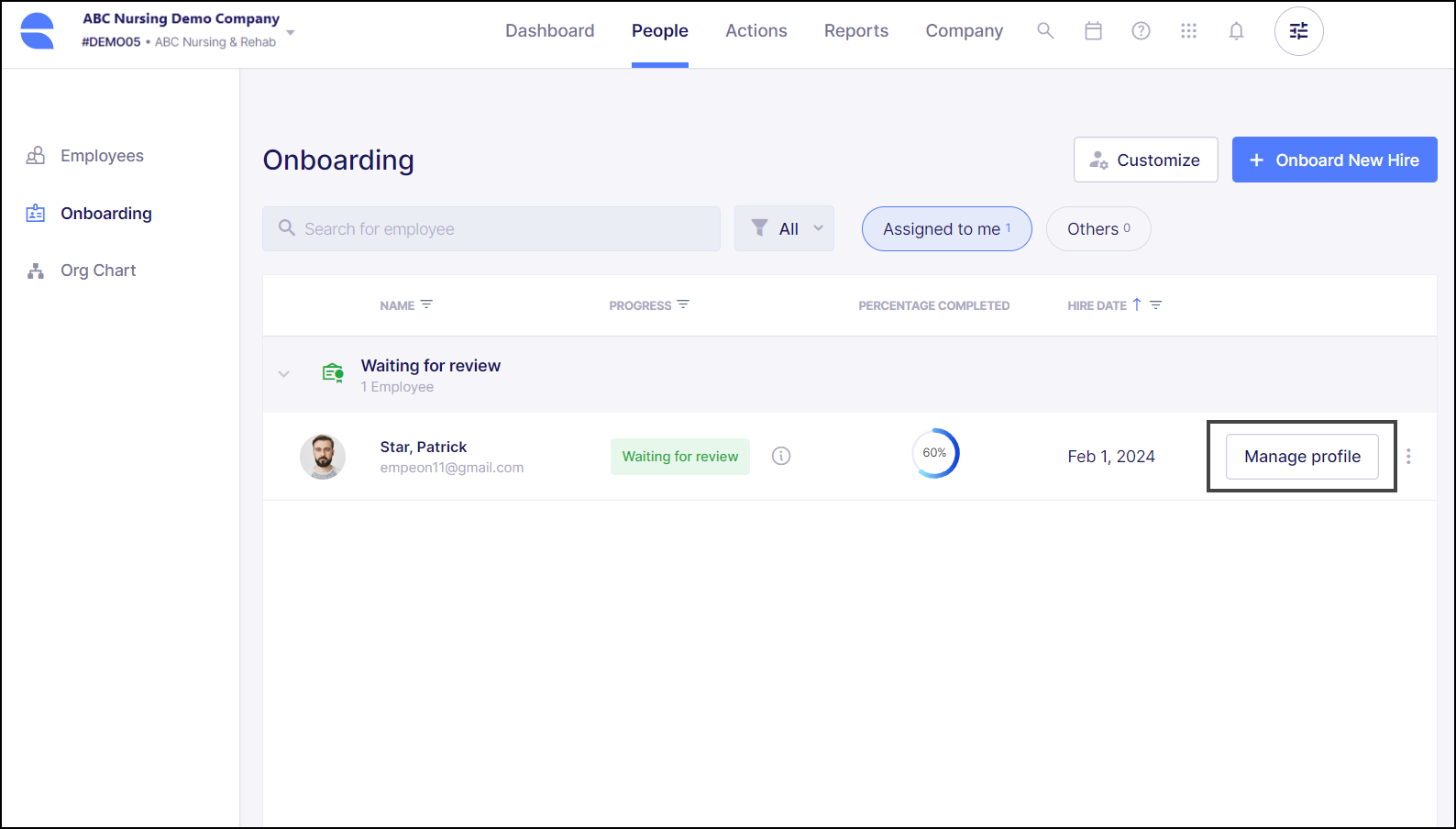 Reviewing Completed Onboarding Packets
