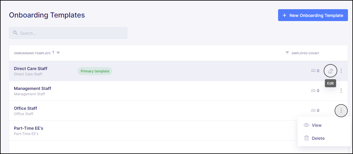 Editing & Maintaining Onboarding Templates