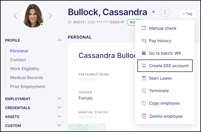 Adding a New Employee