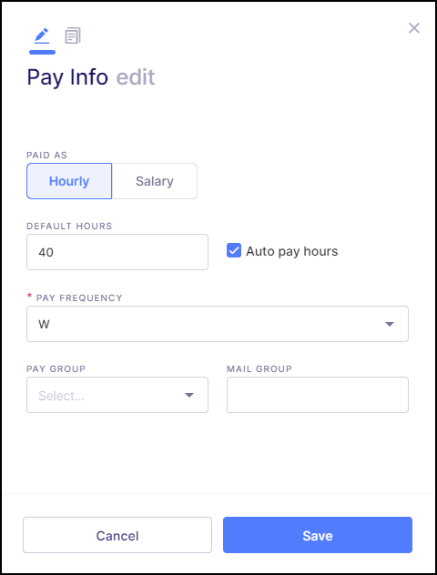 Employee Profile: Pay Info Setup
