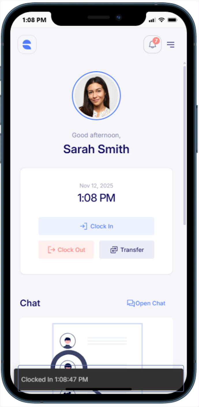 ESS Hub - Clock In/Out